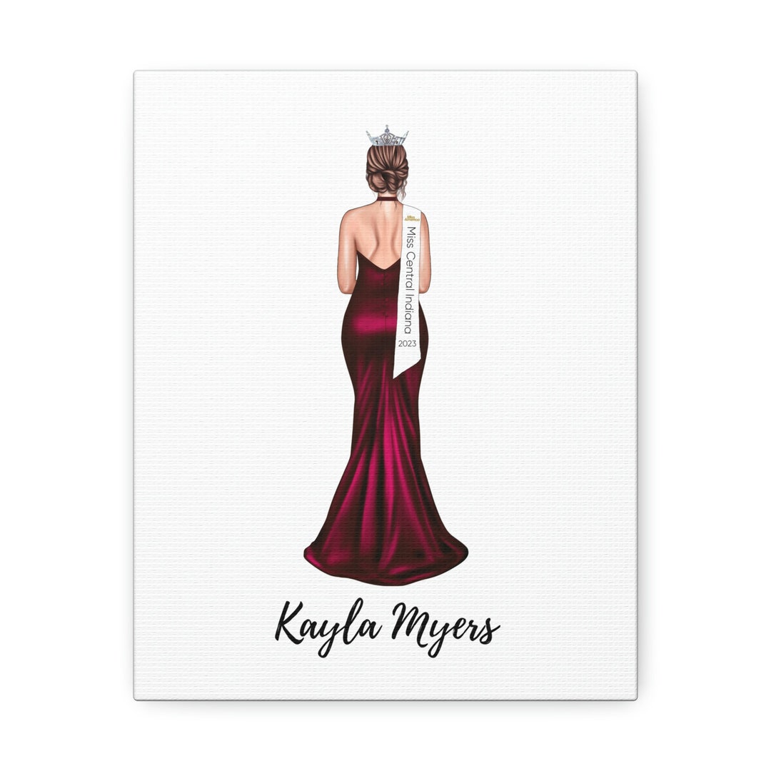 Personalized Pageant Drawing Canvas 8x10 - Etsy