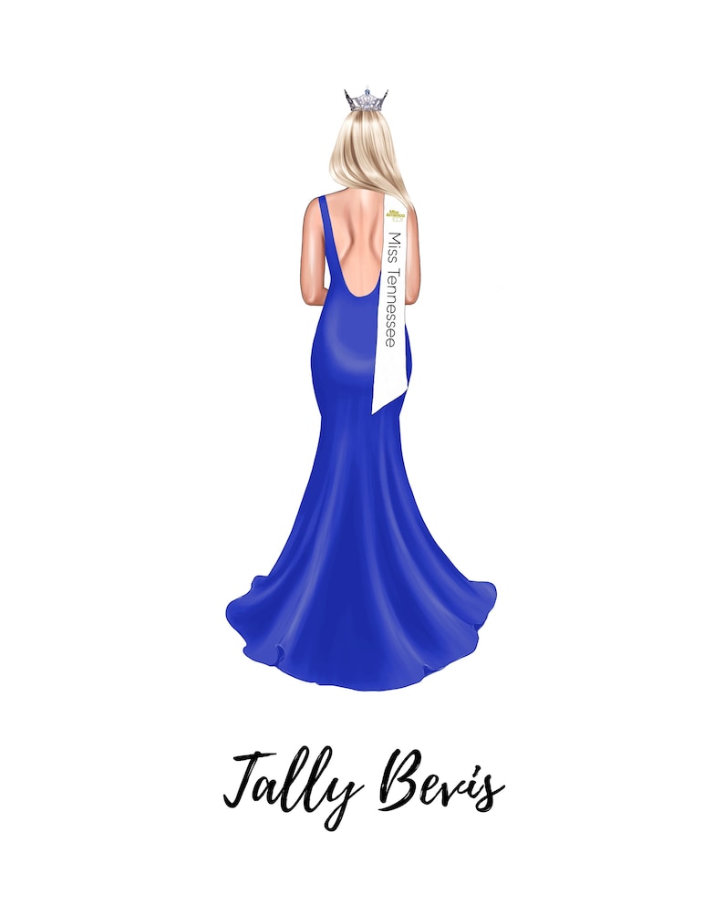 Pageant Digital Drawing W/ Sash - Etsy