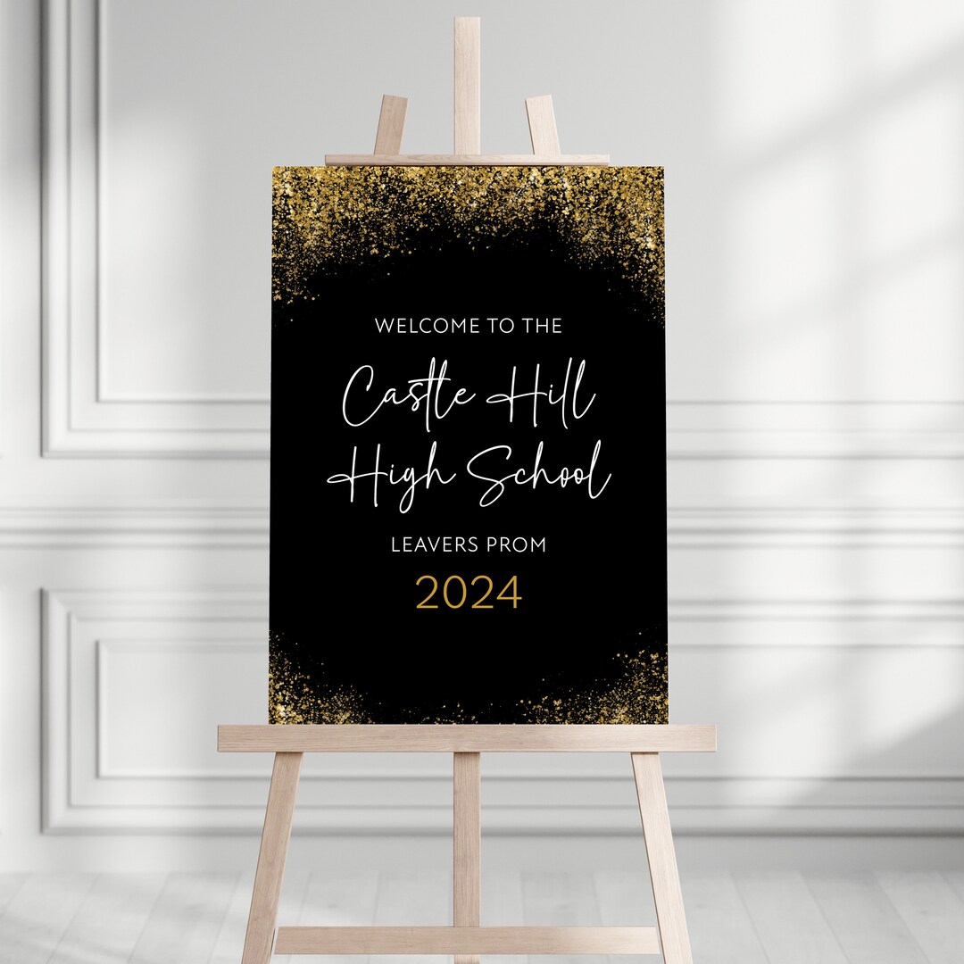 Personalised Leavers Prom Welcome Sign, Class of 2024 Sign, School ...