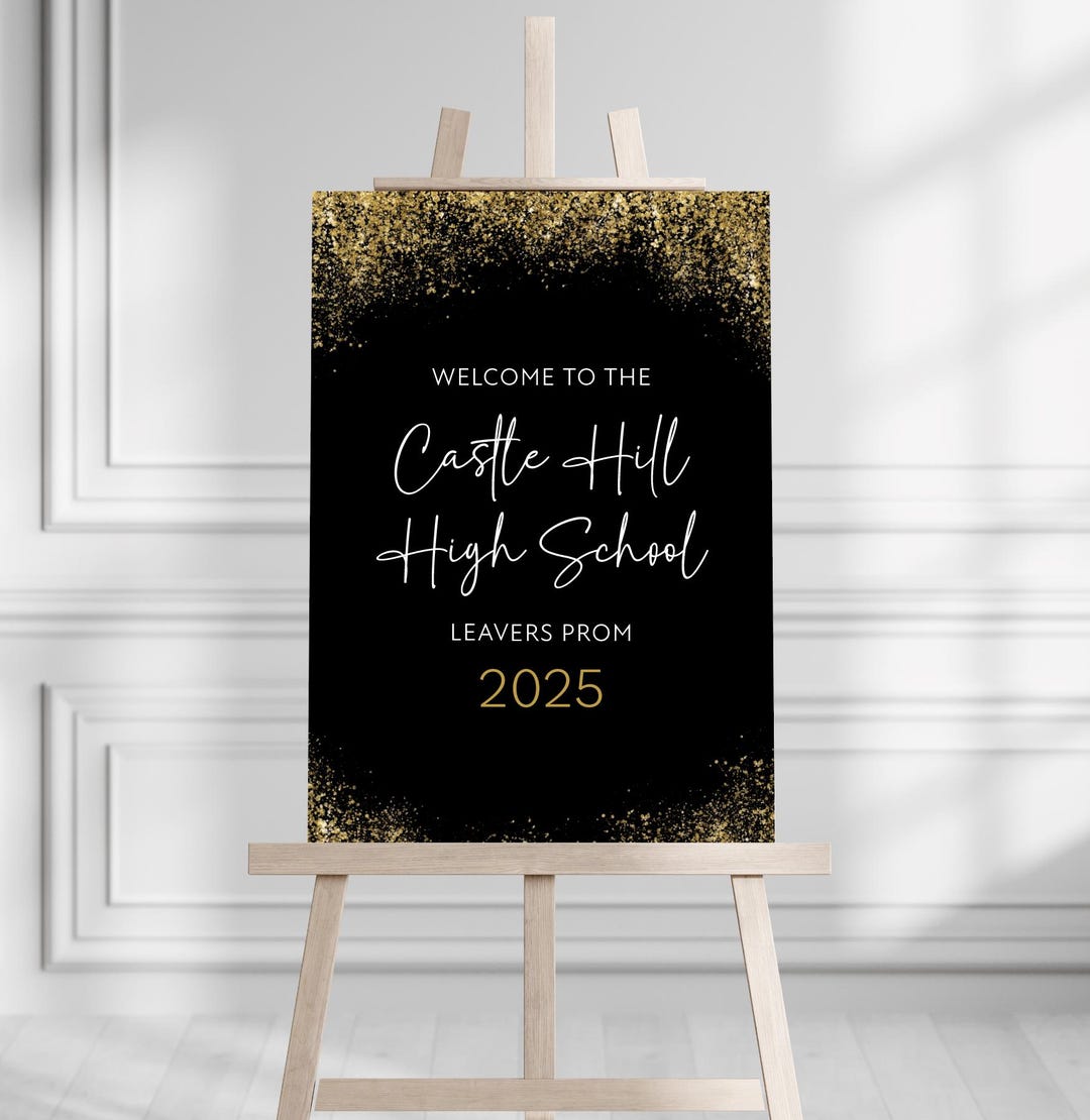 Personalised Leavers Prom Welcome Sign, Class of 2025 Sign, School ...