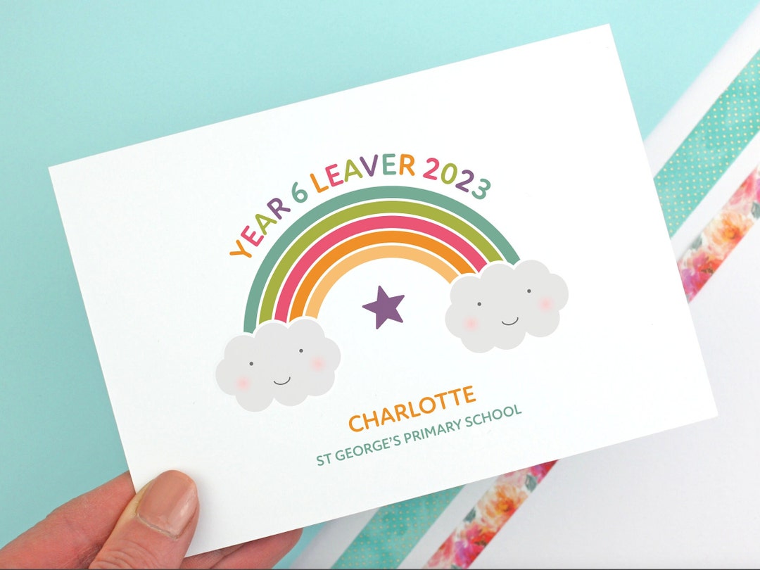 Personalised Year 6 School Leavers Card Year 6 Leaving - Etsy