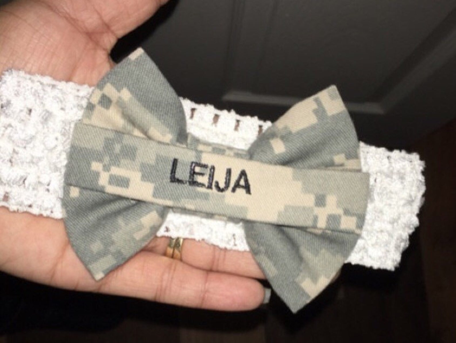 Mini Custom Nametape Bow | Etsy