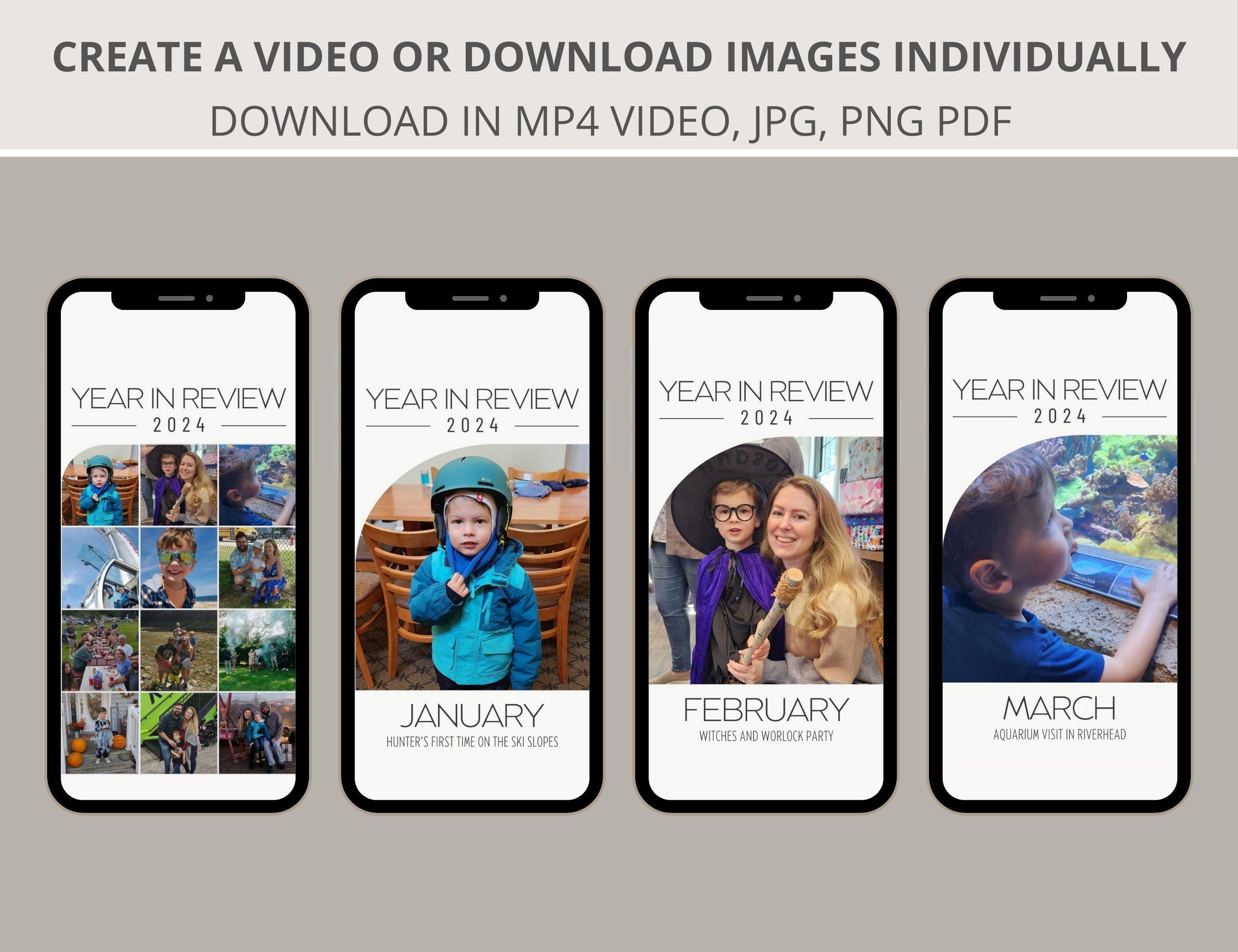 Year in Review Video Editable Template for Social Media, Instagram ...