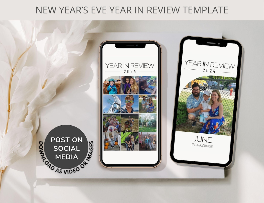 Year in Review Video Editable Template for Social Media, Instagram ...