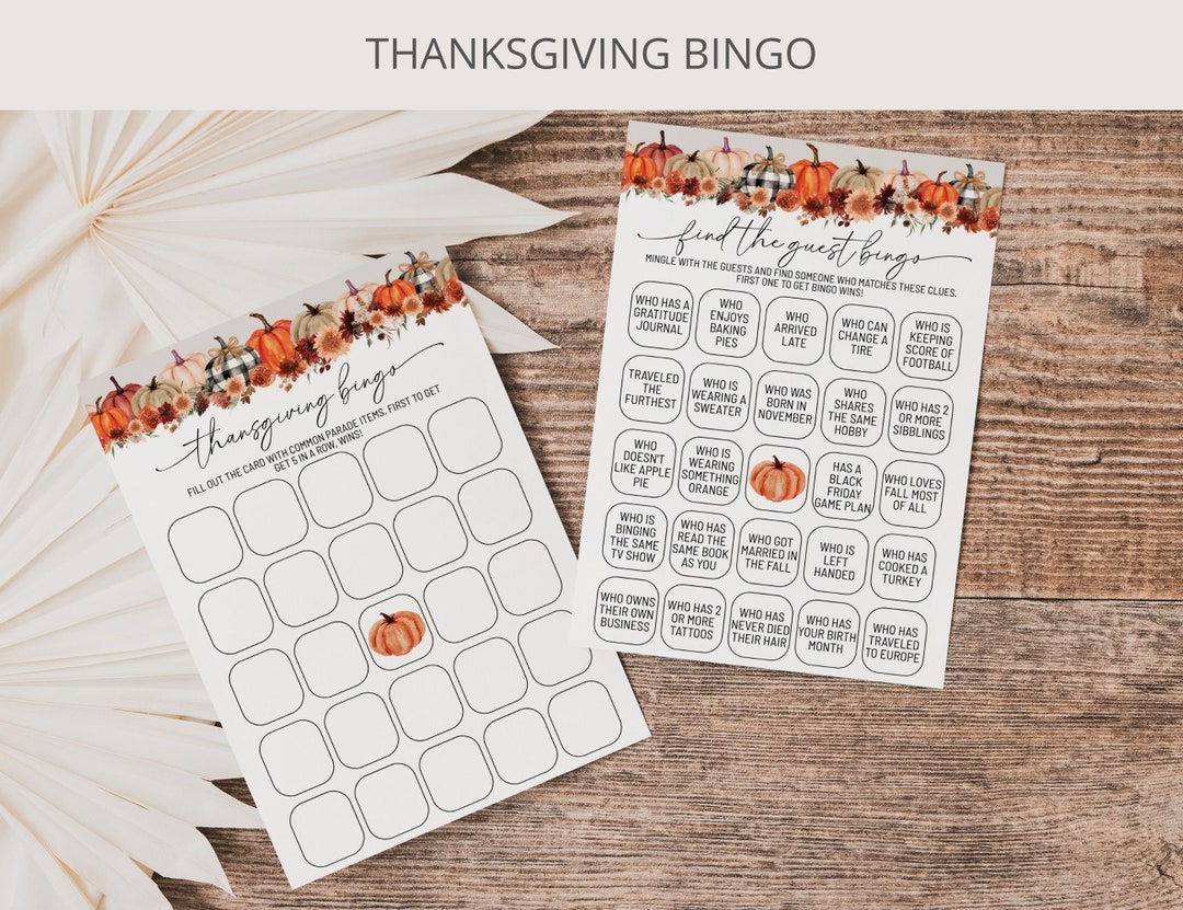 Thanksgiving Bingo, Fall Game Printable, Friendsgiving Bingo ...