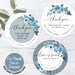 Thank You Sticker Favor Template and Cupcake Toppers Printable Bridal ...