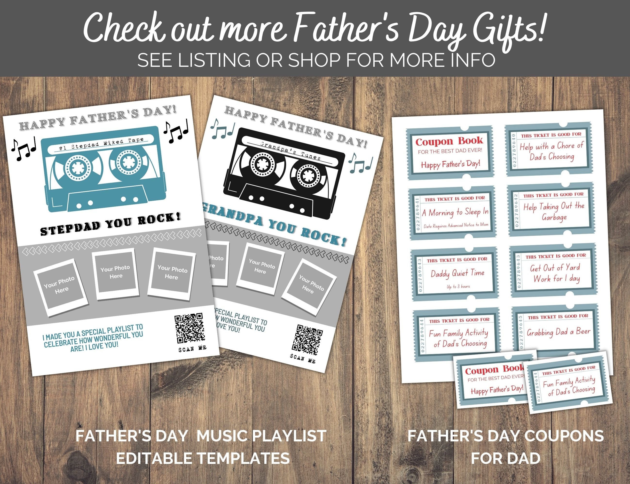 Grandpa Coupons for Father's Day, DIY Gift From Grandkids, Daughter ...