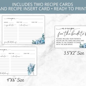Share a Recipe Sign Printable With Bridal Shower Recipe Cards Keepsake ...