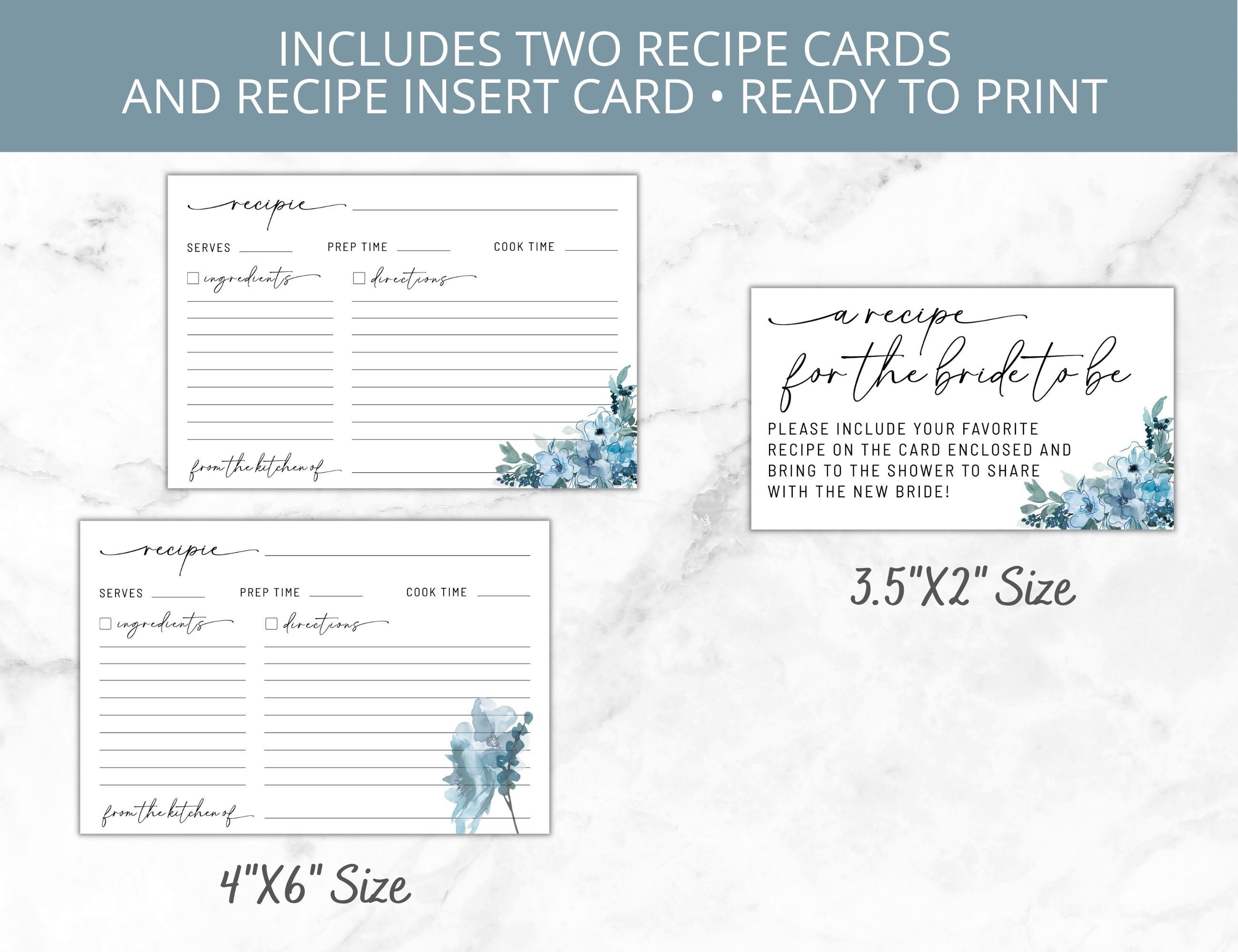 Share a Recipe Sign Printable With Bridal Shower Recipe Cards Keepsake ...