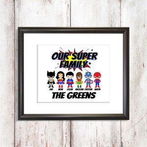 Super Hero Gift, Husband Christmas Gift, Super Hero Family, Dad Gift ...