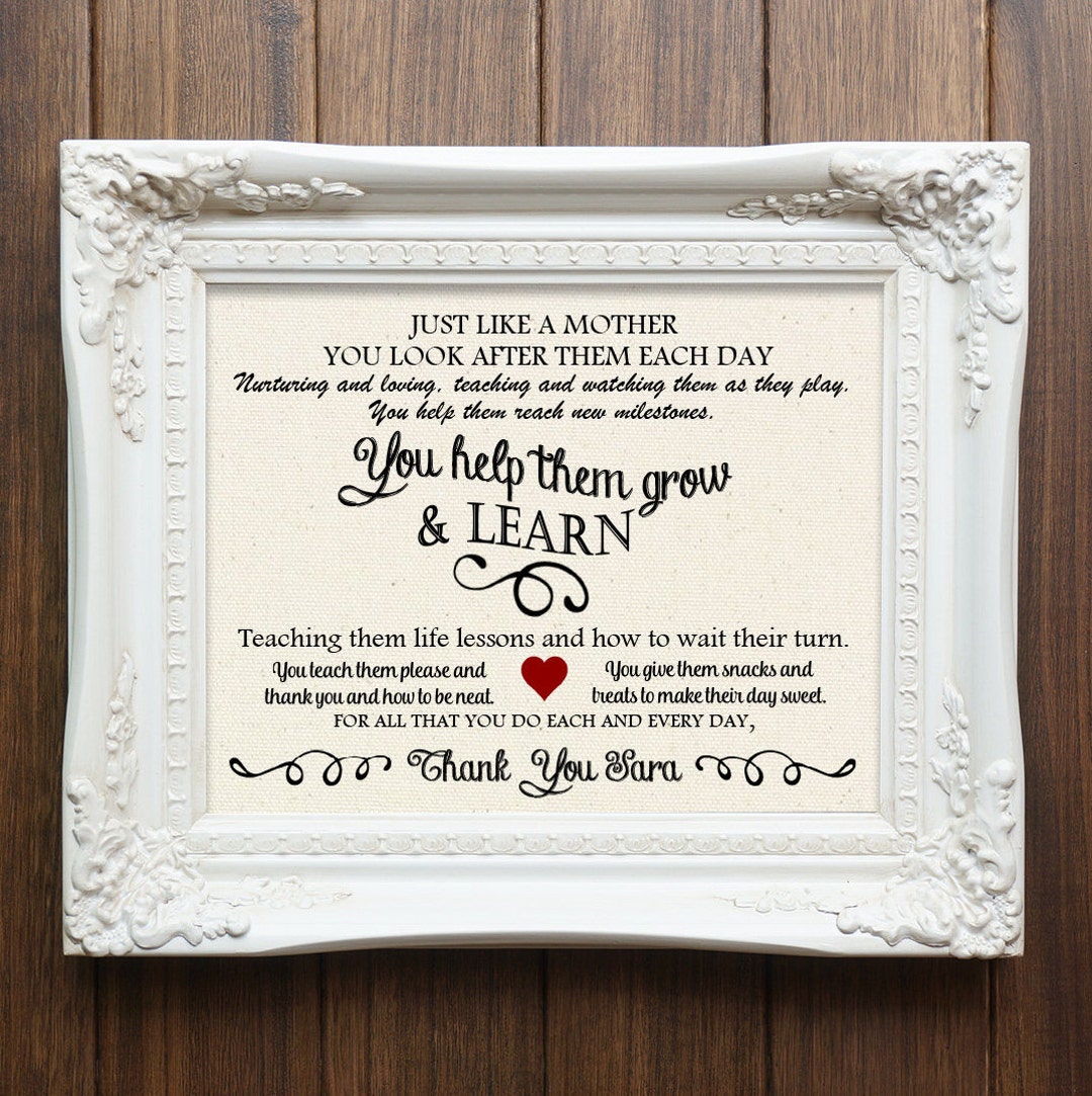 Caregiver Gift, Babysitter Gift, Babysitter Gift, Babysitter Thank You ...