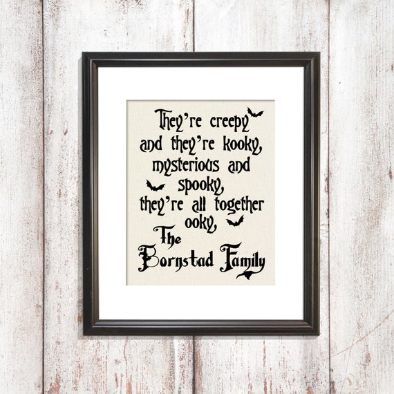 Addams Family Inspired Sign They're Creepy and | Etsy
