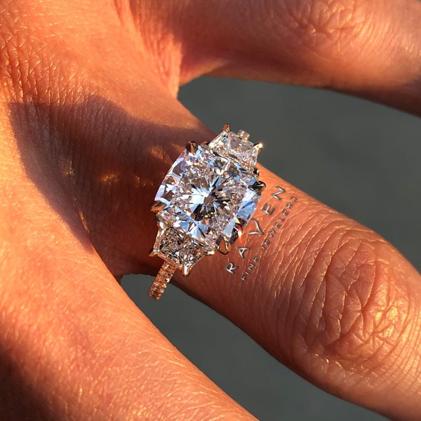 Lab Created Diamond Rings - Etsy