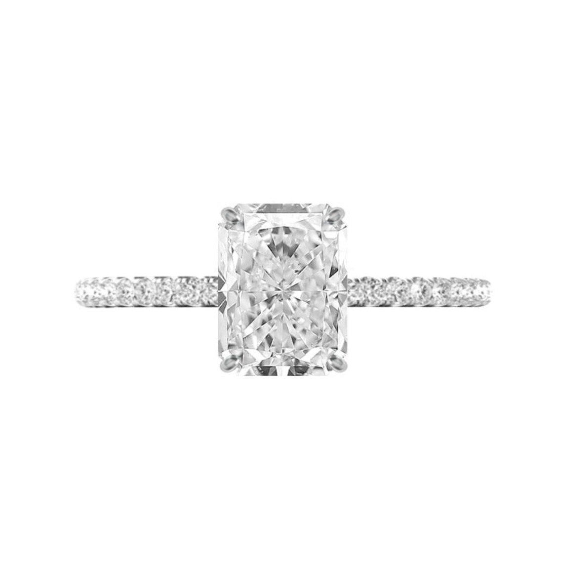 3 Carat Radiant Cut Lab Created Diamond & Hidden Halo - Etsy