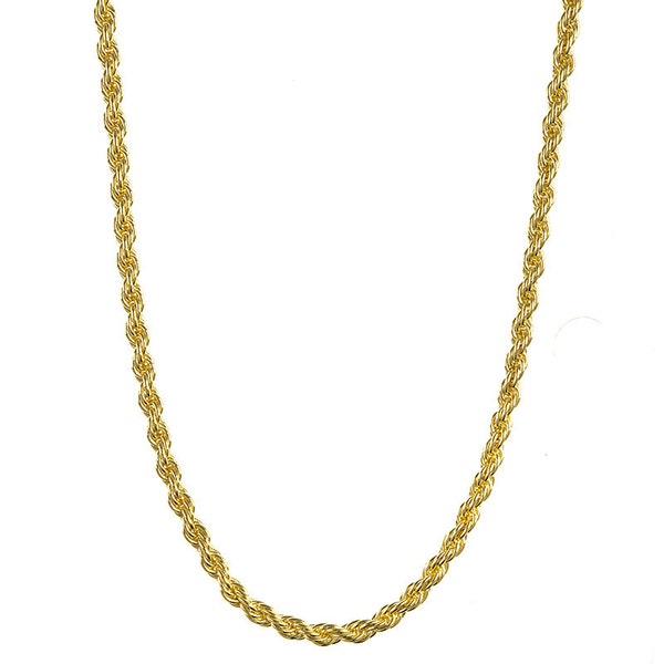 18k Gold Rope Chain - Etsy