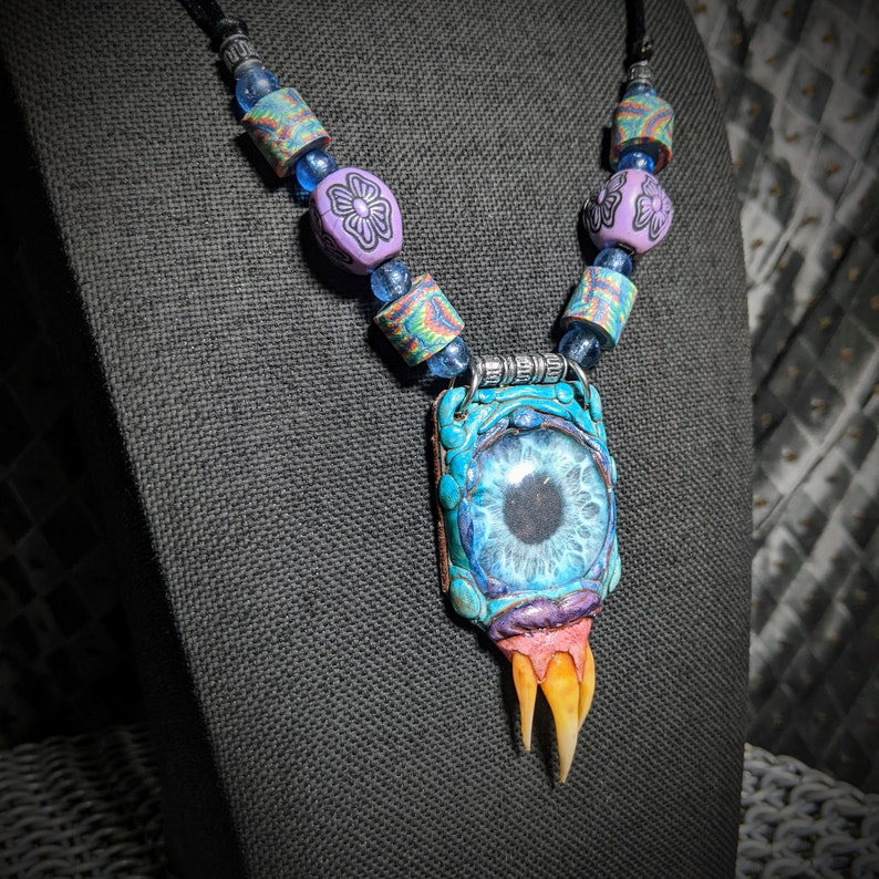 Aquamarine Jewel Mimic Baby Necklace - Handmade Fantasy Jewelry - Dnd ...