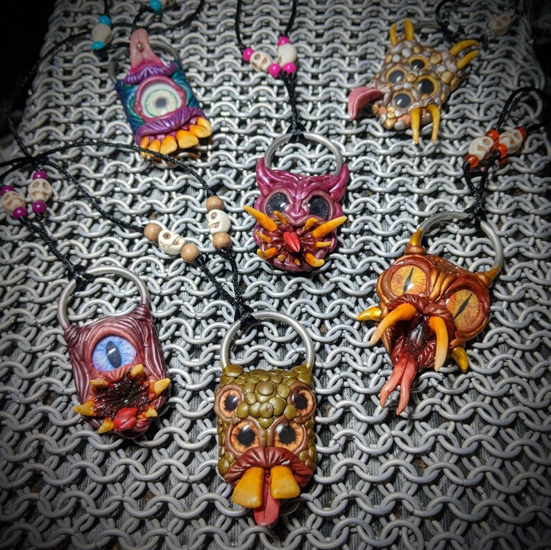 Pyrite Jewel Mimic Baby Necklace - Handmade Fantasy Jewelry - Dnd ...