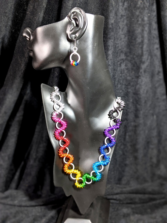 Full Spectrum Necklace Anodized Aluminum Chainmaille Jewelry | Etsy