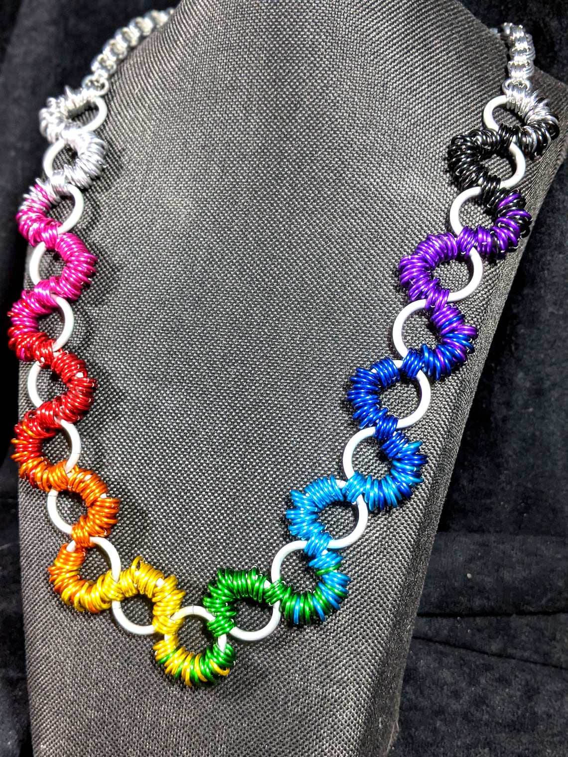 Full Spectrum Necklace Anodized Aluminum Chainmaille Jewelry - Etsy