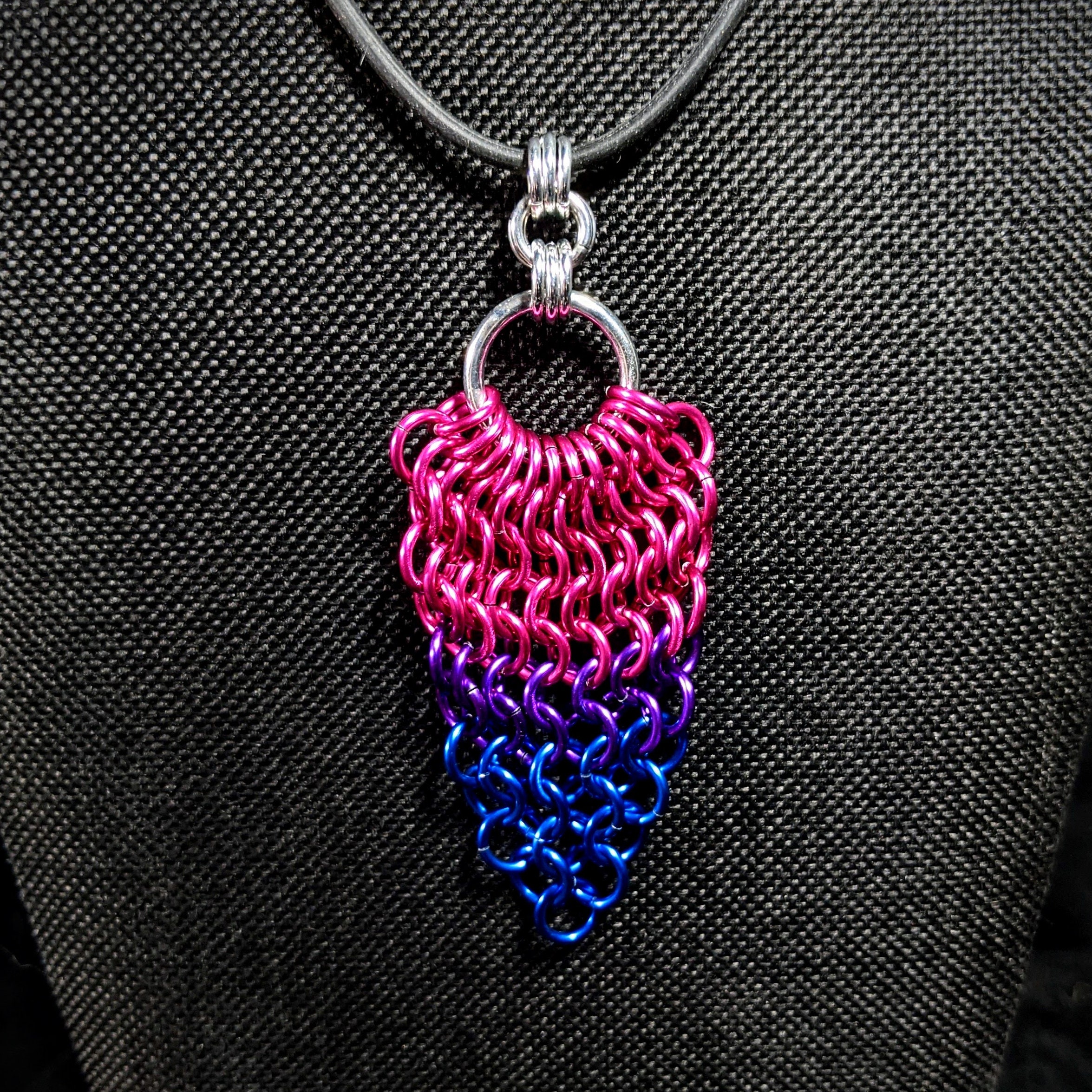 Spearhead Pride Pendant - Anodized Aluminum Chainmaille Jewelry - Pride ...