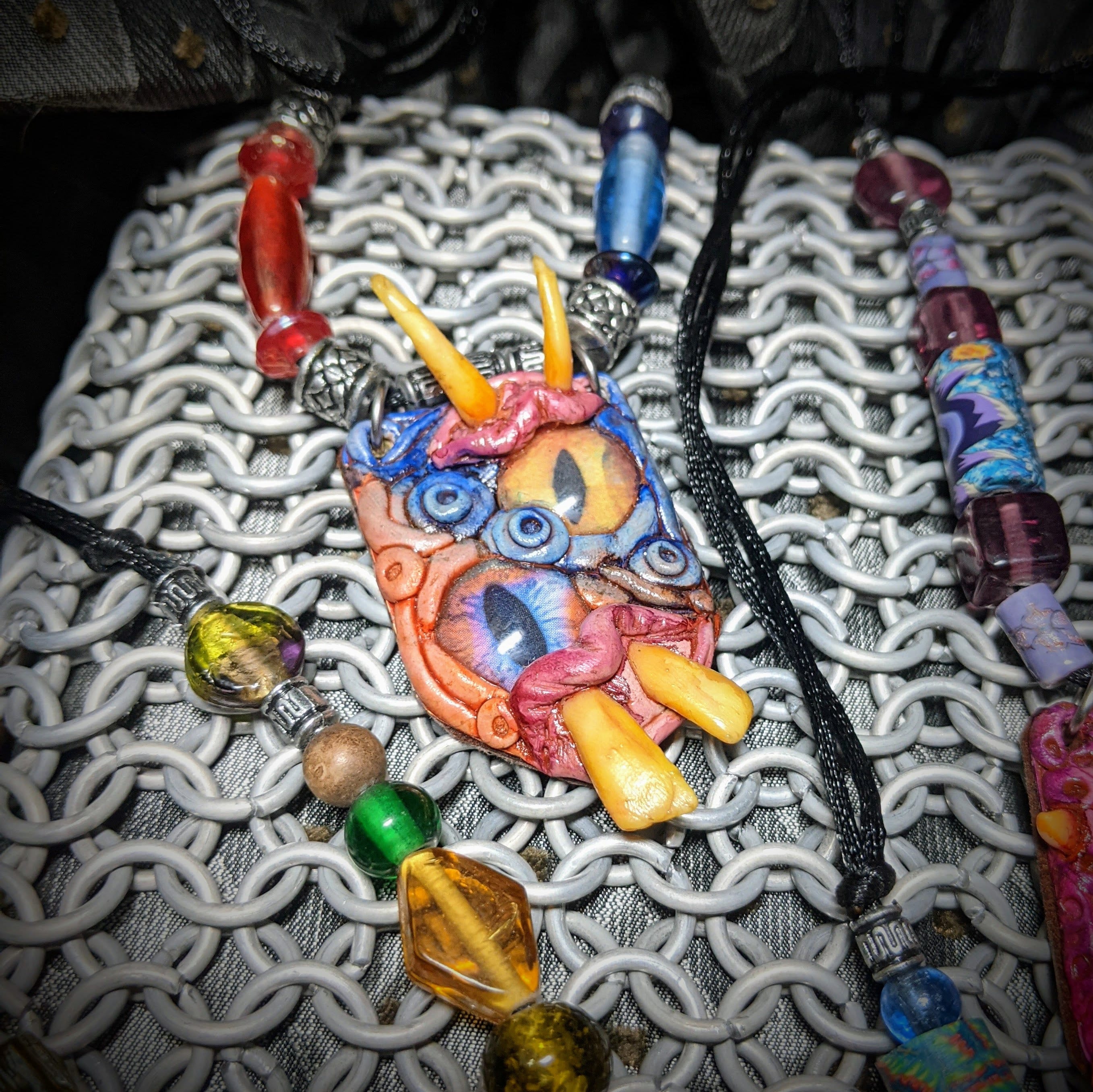 Sapphire Twins Jewel Mimic Baby Necklace Handmade Fantasy Jewelry Dnd ...