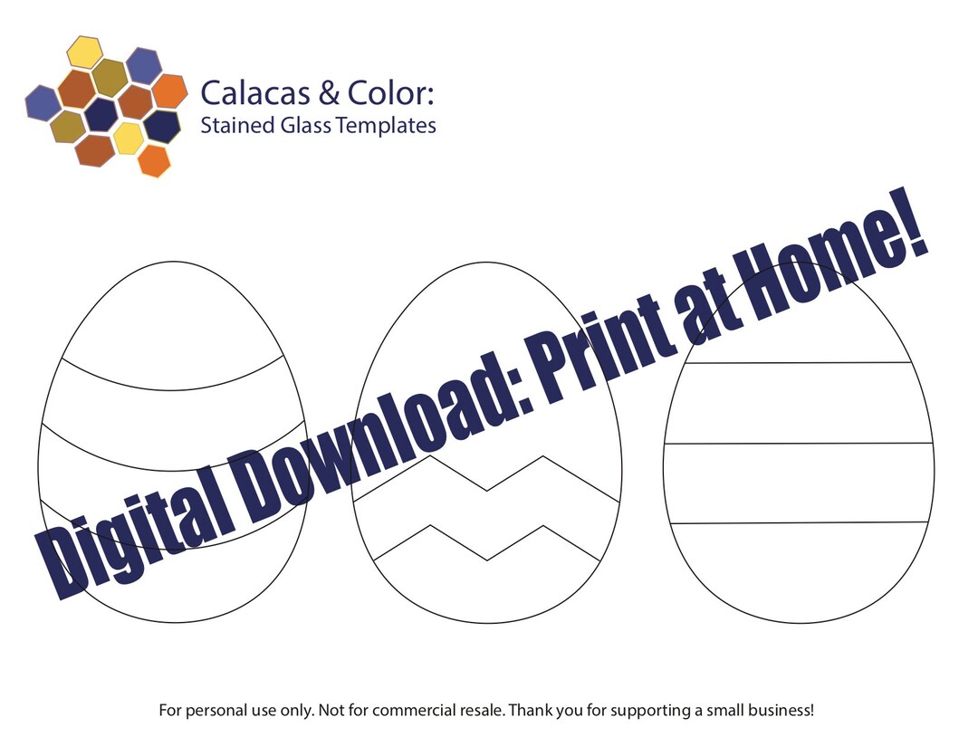 Easter Eggs- Stained Glass Pattern - Etsy