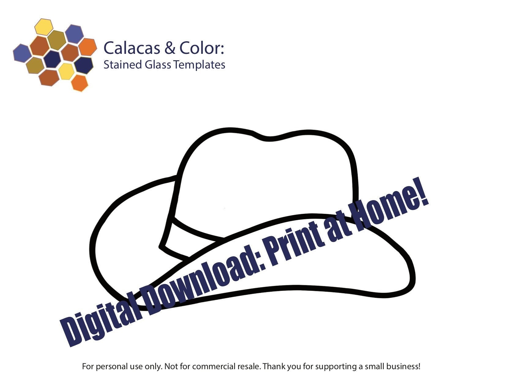 Stained Glass Cowboy Hat Pattern