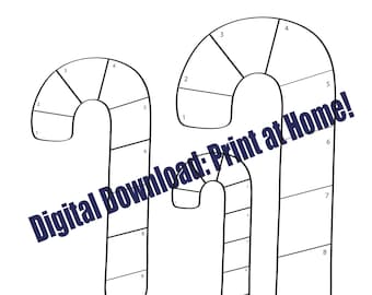 Candy Cane Stained Glass Pattern | DIY Stained Glass | Christmas Home ...