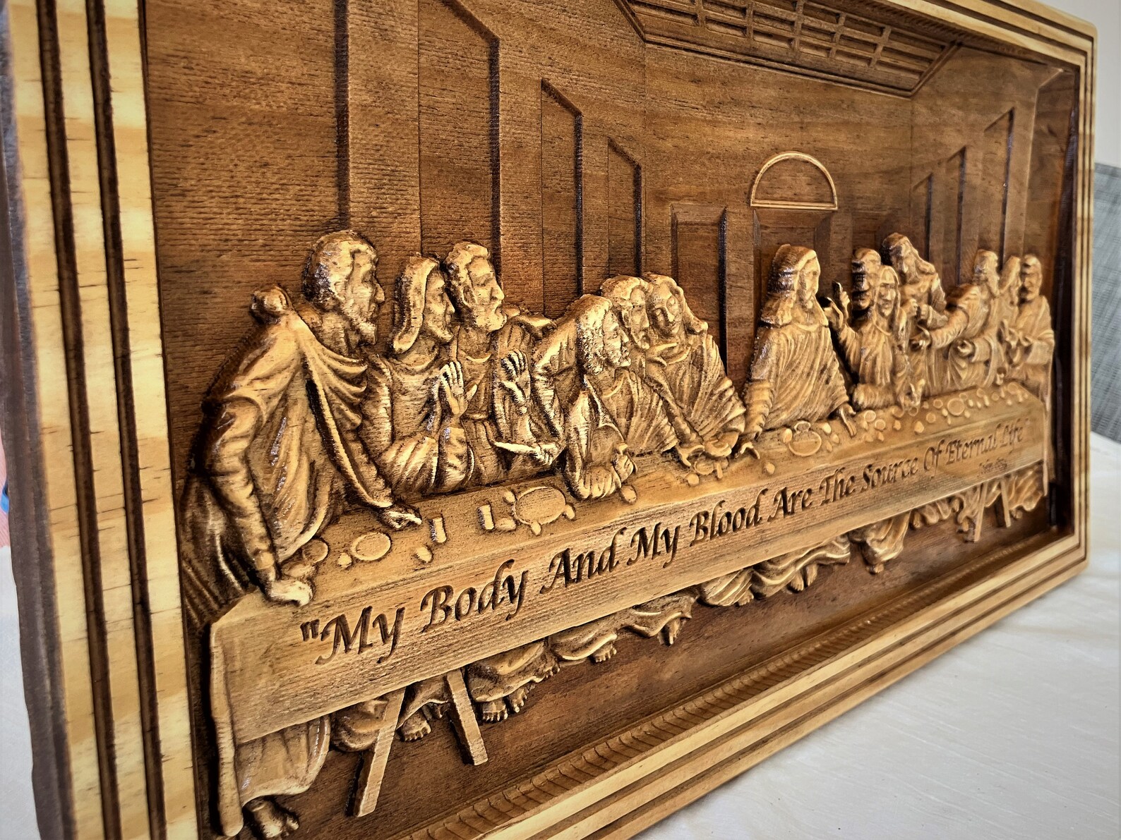 The Lord Last Supper 20x 11-1/4 X 3/4 3D Digital - Etsy