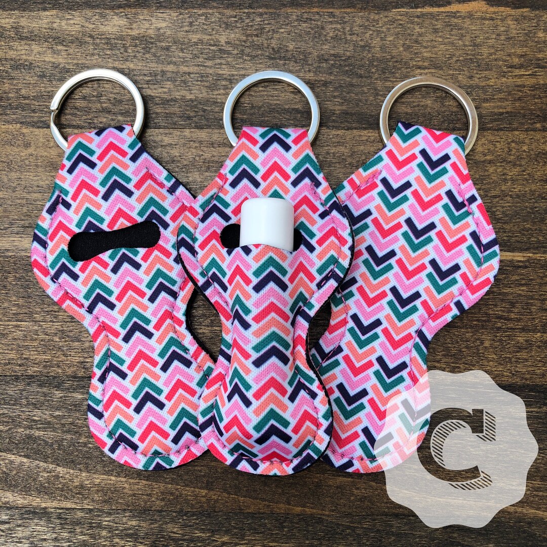 In Bloom Arrow Chevron Chapstick Holder Keychain, Stocking Stuffer ...