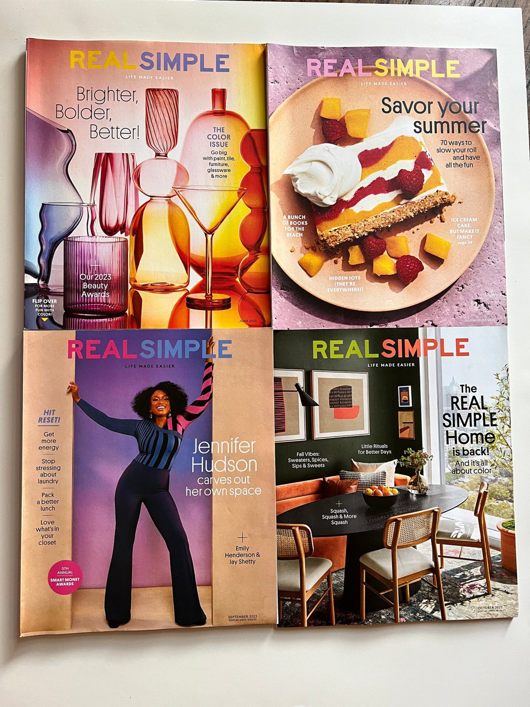 Real Simple Magazine Lot June, July/ Aug , Sept & Oct 2023 Issues - Etsy