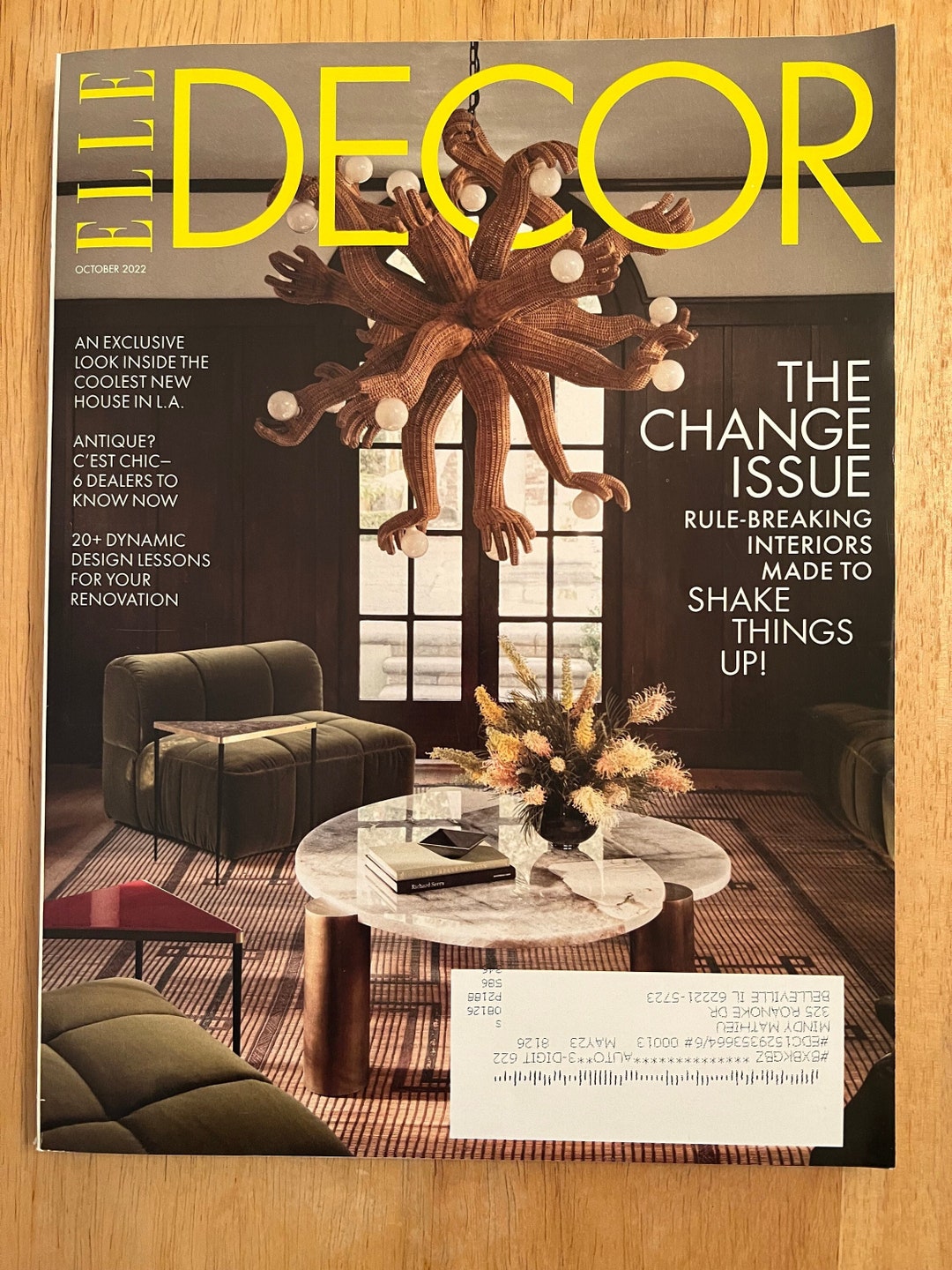 ELLE DECOR Magazine-october 20220-the Change Issue - Etsy