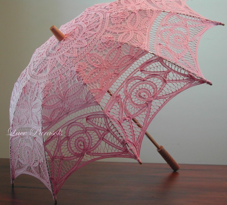 PINK Lace Parasol Vintage Wedding - Etsy