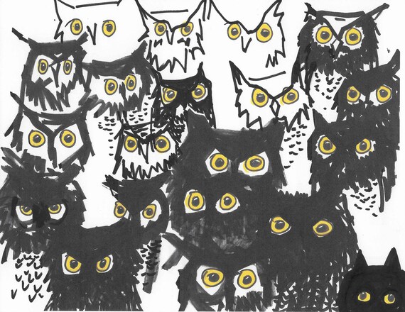 Sharpie Doodles Owl