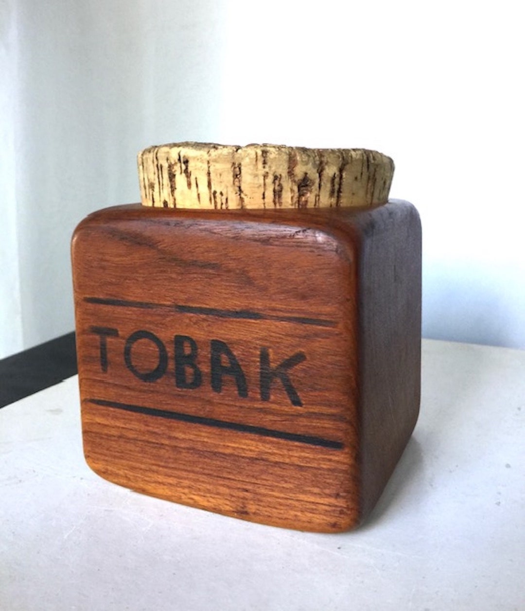 Tobak Teak Box With Cork Lid, Mid-century Modern, Scandinavian, Swedish ...