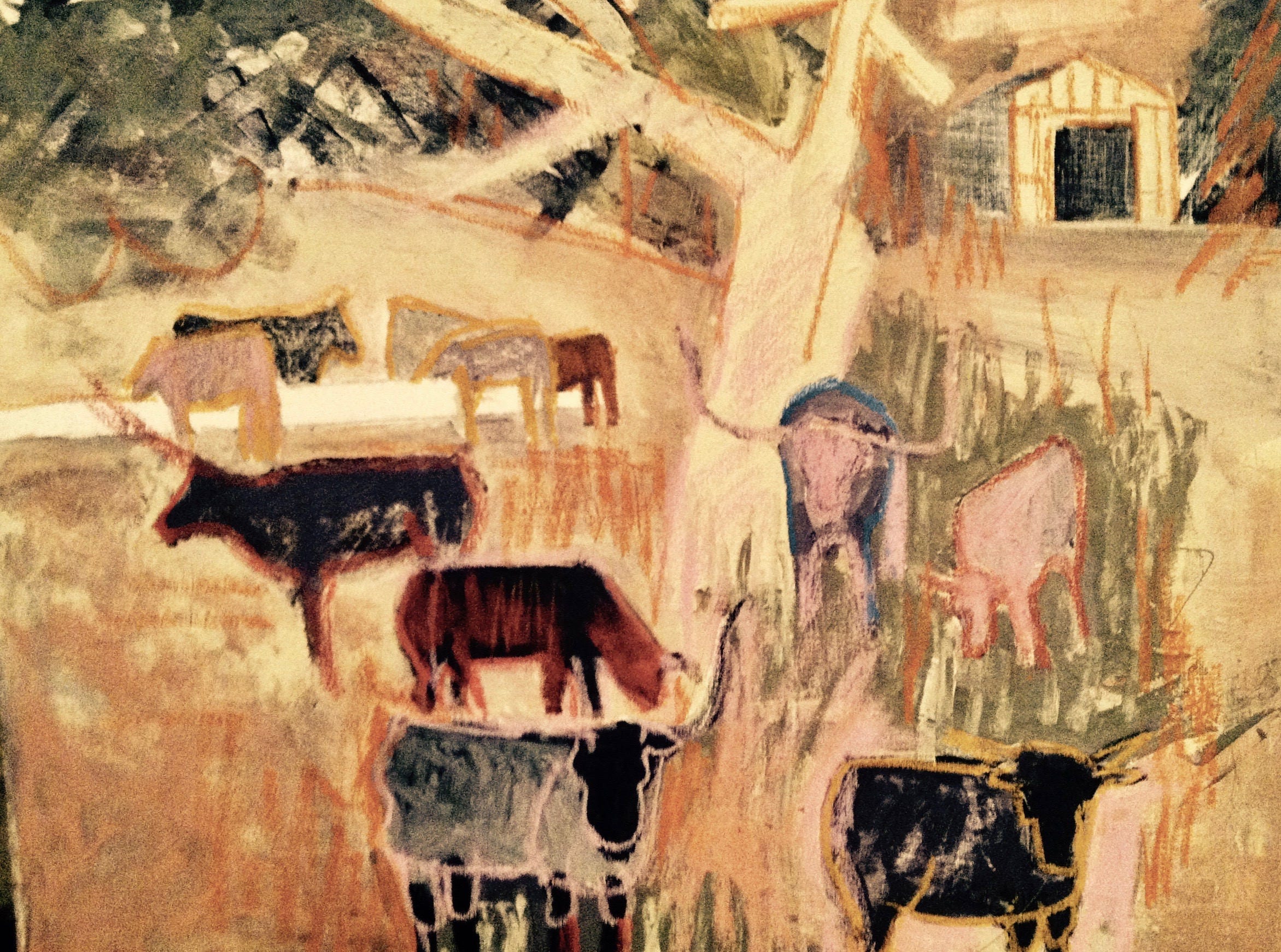 Abstract Animal Painting Expressionist Barn Art Raw - Etsy Canada