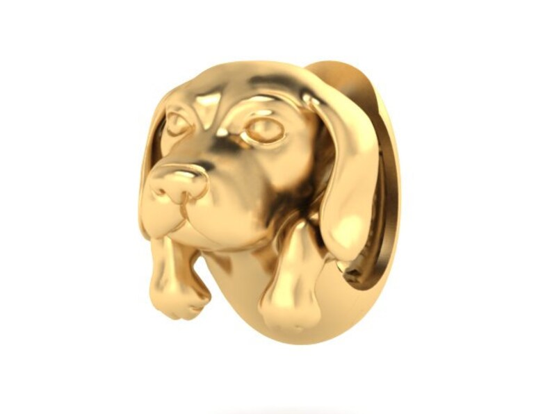 Beagle Earrings 14k Gold ear Huggies - Etsy