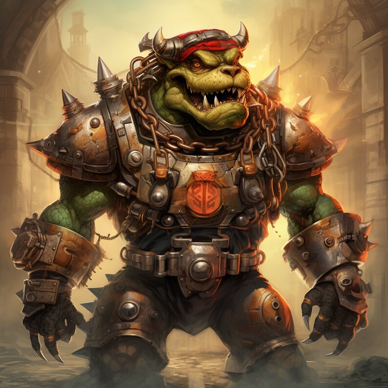 Bowser Super Mario Brothers Steampunk Unique AI Digital Art - Etsy