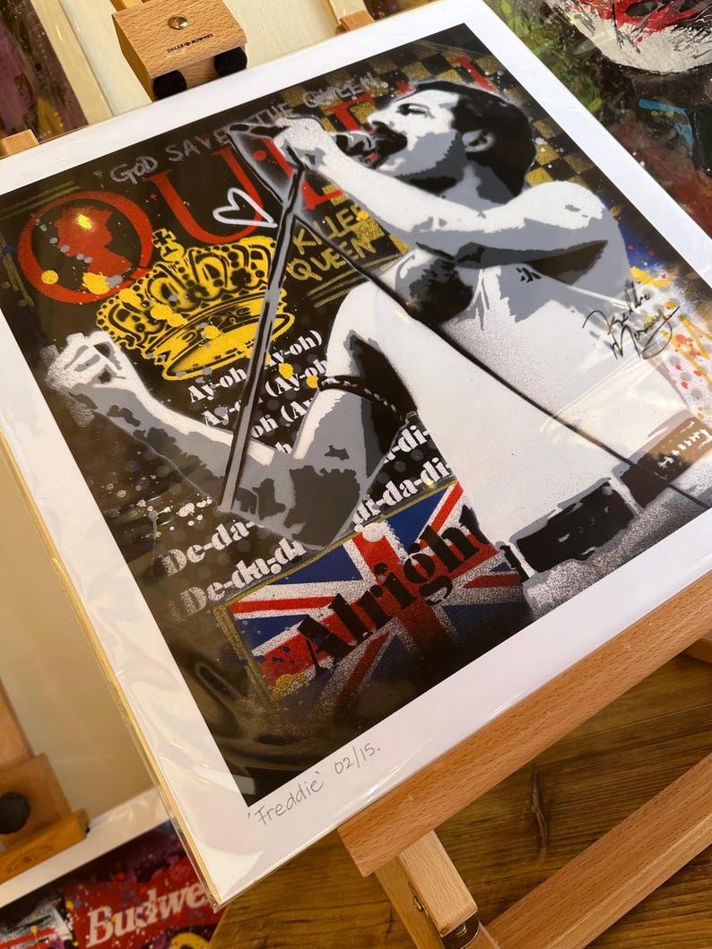 Freddie Freddie Mercury and Queen Inspired Limited Edition Signed Print ...