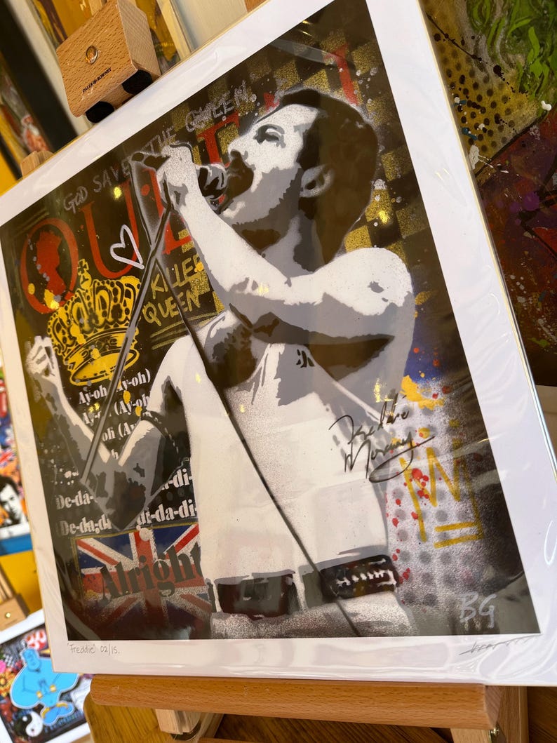 Freddie Freddie Mercury and Queen Inspired Limited Edition Signed Print ...