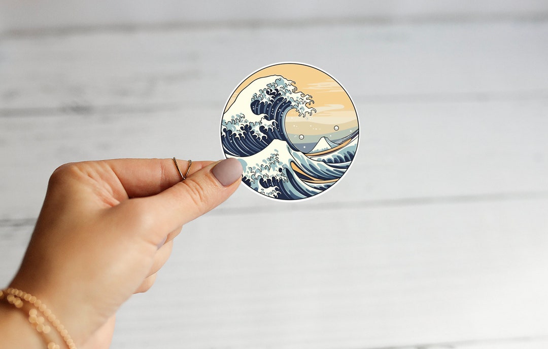 Wave Sticker / Big Wave Sticker / Beach Lover Sticker / Ocean Lover ...