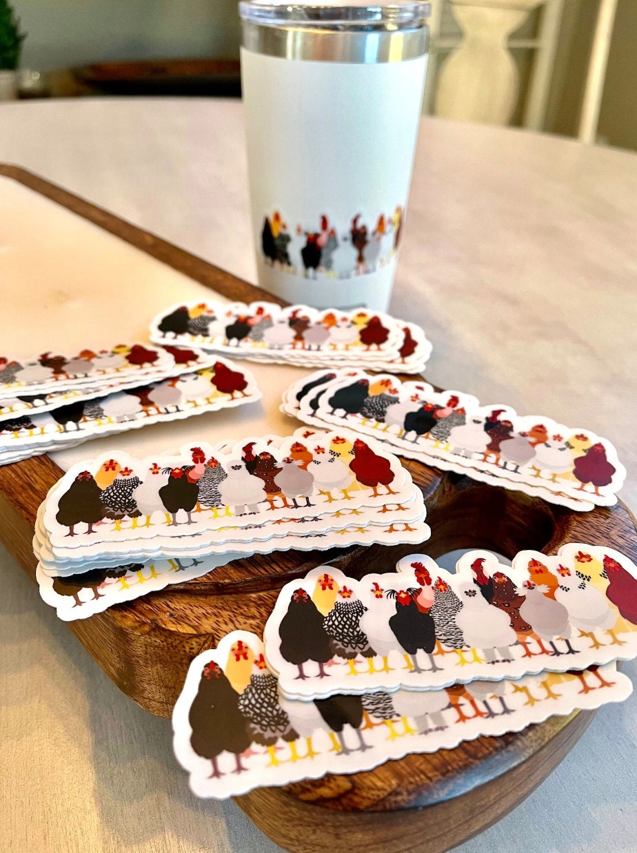 Chicken Sticker Perfect to Add Onto Your Water Bottle, Car, Computer or ...