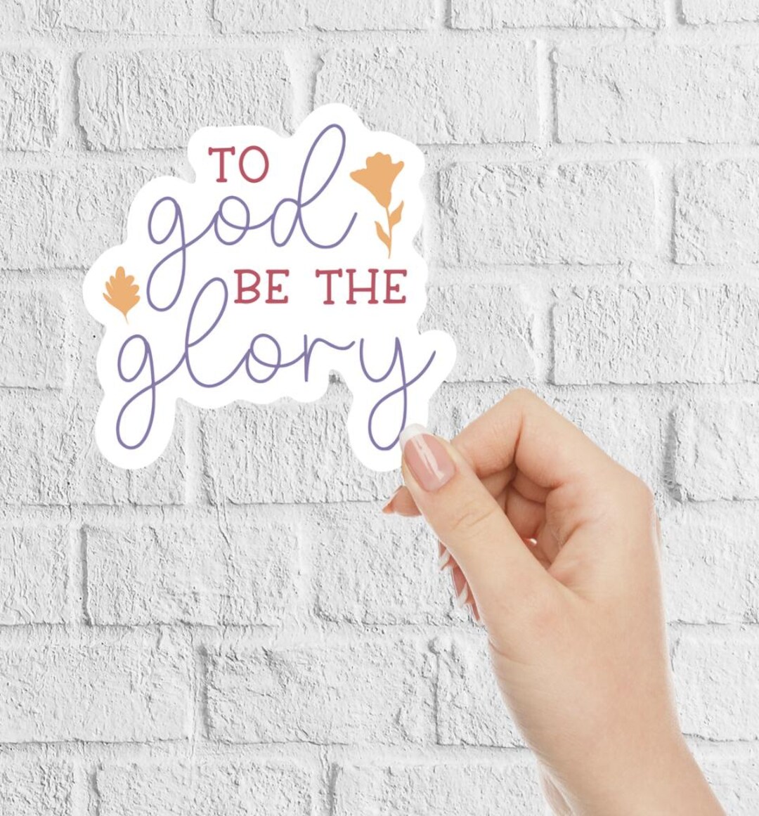 To God Be the Glory Sticker / Religious Sticker / Pray Then Let It Go ...