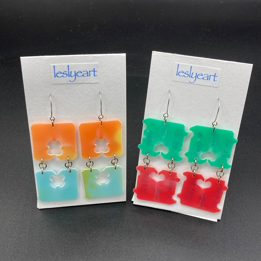 Funky Bread Clip Earrings - Etsy