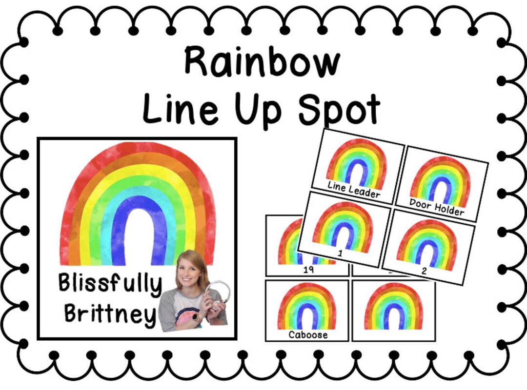 Rainbow Line up Spots - Etsy