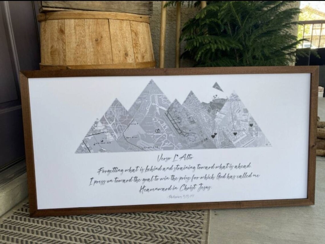 Military Retirement Gift Mountain Maps Digital Download - Etsy