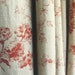 Modern Vintage Red Floral Pattern Bio Washed Linen Cotton - Etsy