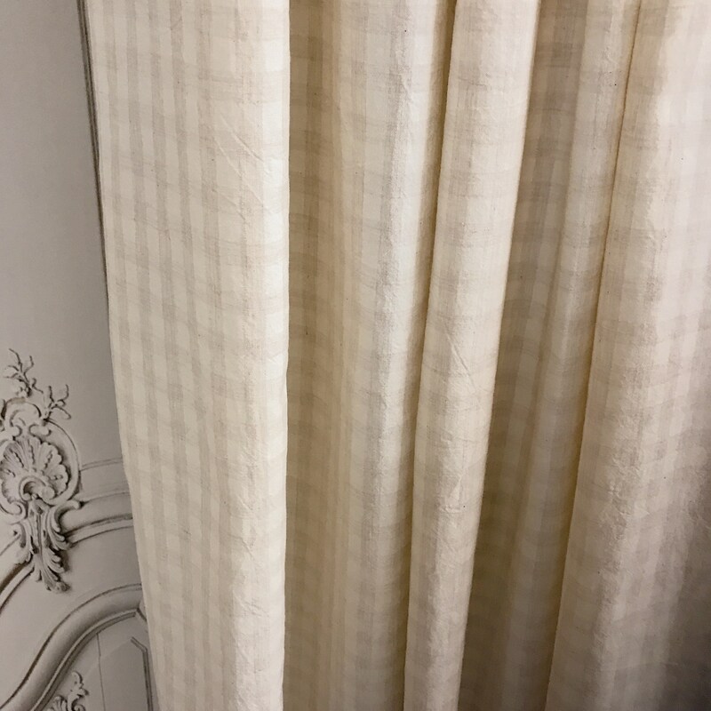 Small Check Drapes - Etsy