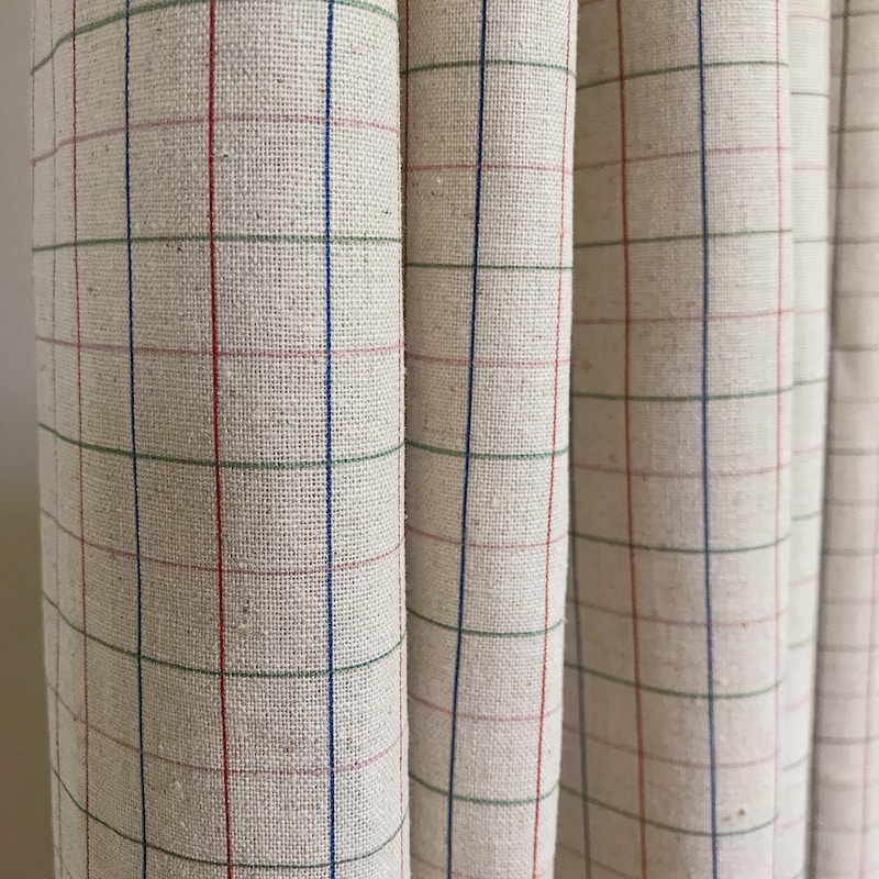 Windowpane Curtains - Etsy