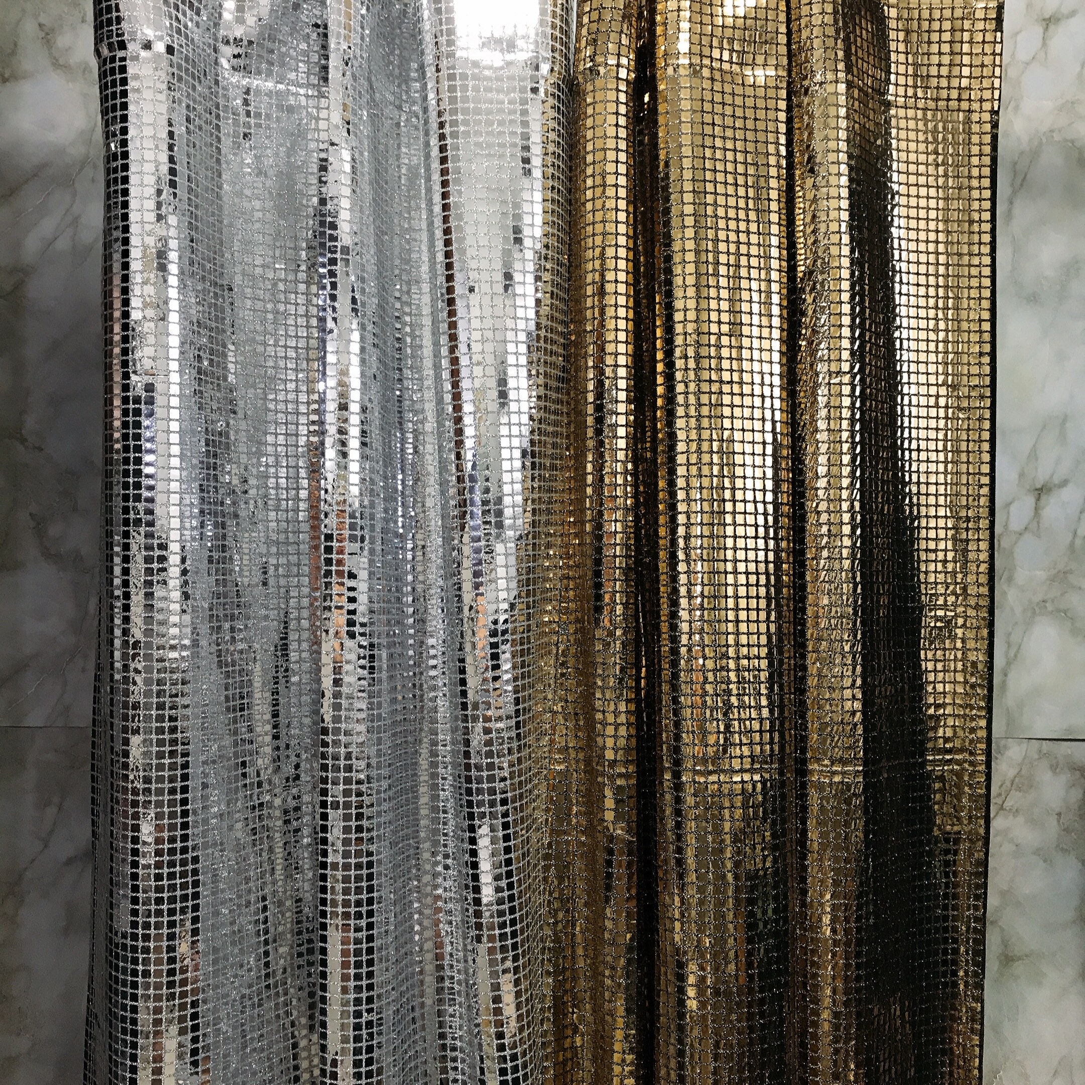 Sample Sale Glamorous Gold Metallic Plaids Curtain Decorative | Etsy